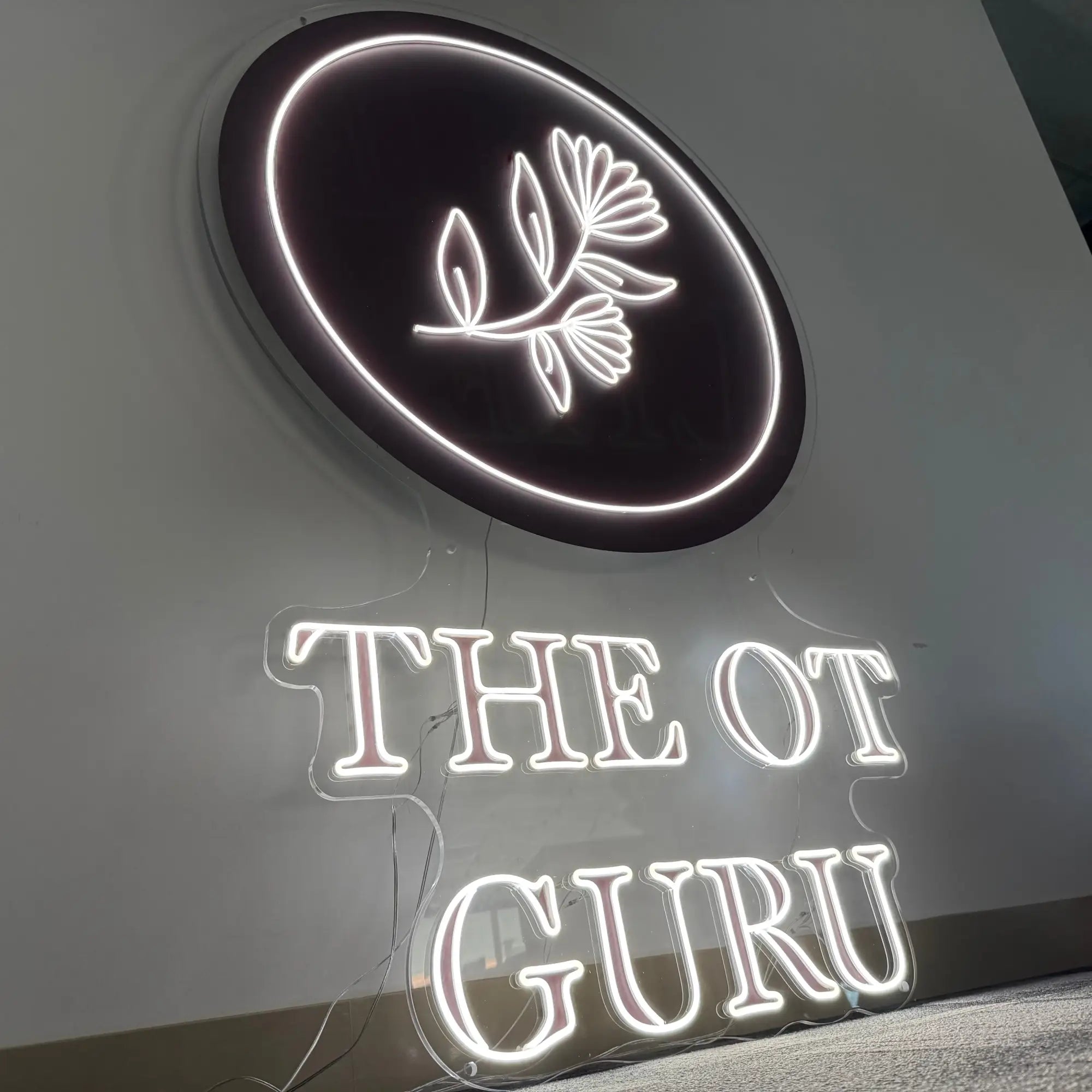The OT Guru – Premium White Neon Sign – Flexible Neon