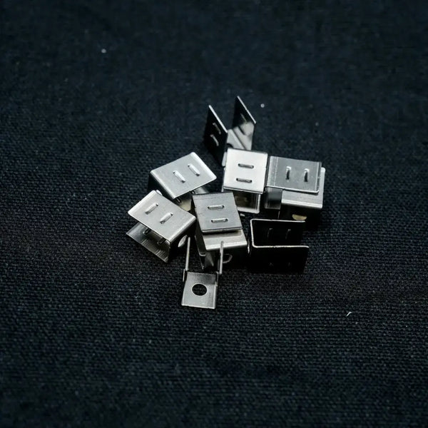 10x10mm Recessed Stainless Steel Mounting Clips (10 - Flexible Neon